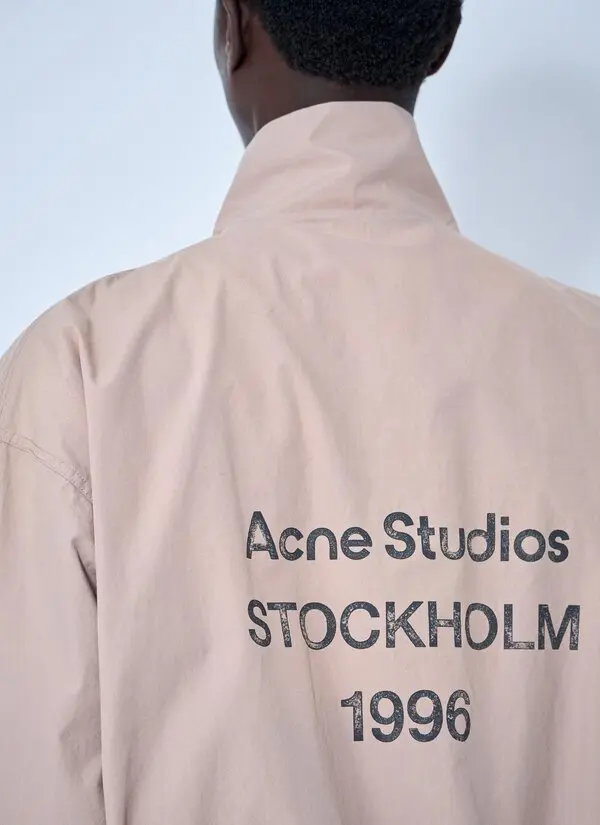 Acne Studios Logo Printed Zip-up Jacket