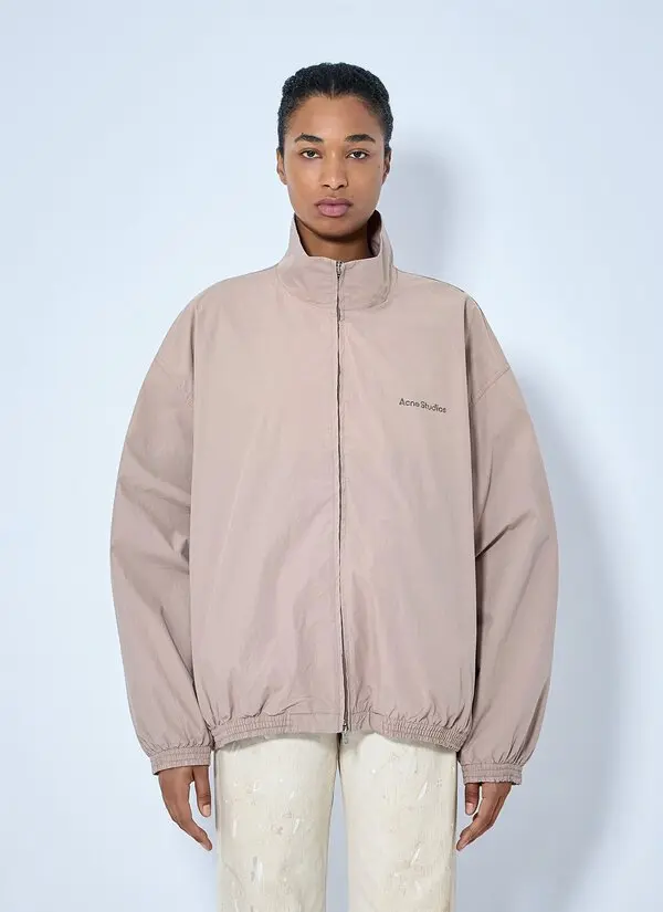 Acne Studios Logo Printed Zip-up Jacket