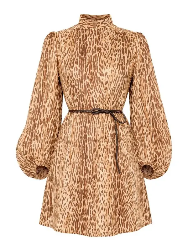 Zimmermann Animal Print Mini Dress - Multicolor