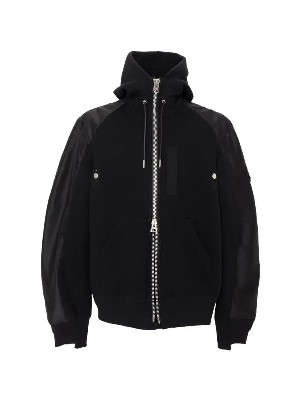 Sacai Cotton And Nylon Hoodie