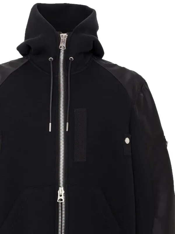 Sacai Cotton And Nylon Hoodie