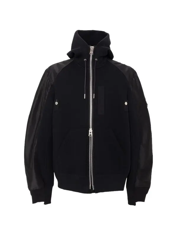 Sacai Cotton And Nylon Hoodie - Multicolor