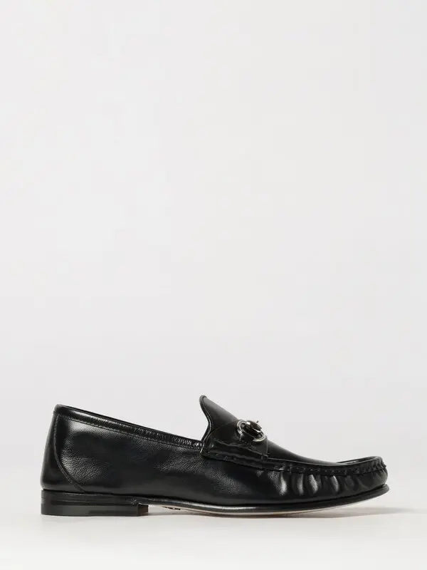 Gucci Lugano Smooth Leather Loafers With Gold-tone Horsebit Detail - Black