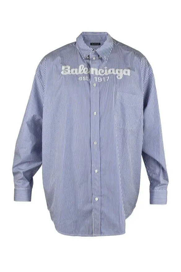 Balenciaga Regular Fit Shirt - Blue