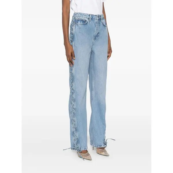 ROTATE BY BIRGER CHRISTENSEN Denim Straight-leg Jeans - Blue