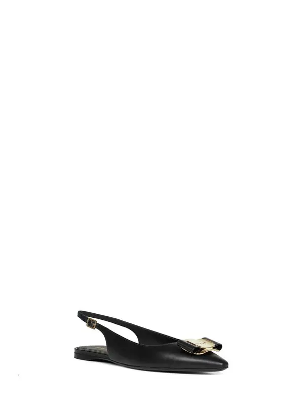 FERRAGAMO Nappa Leather Vara Slingback Flats - Multicolor