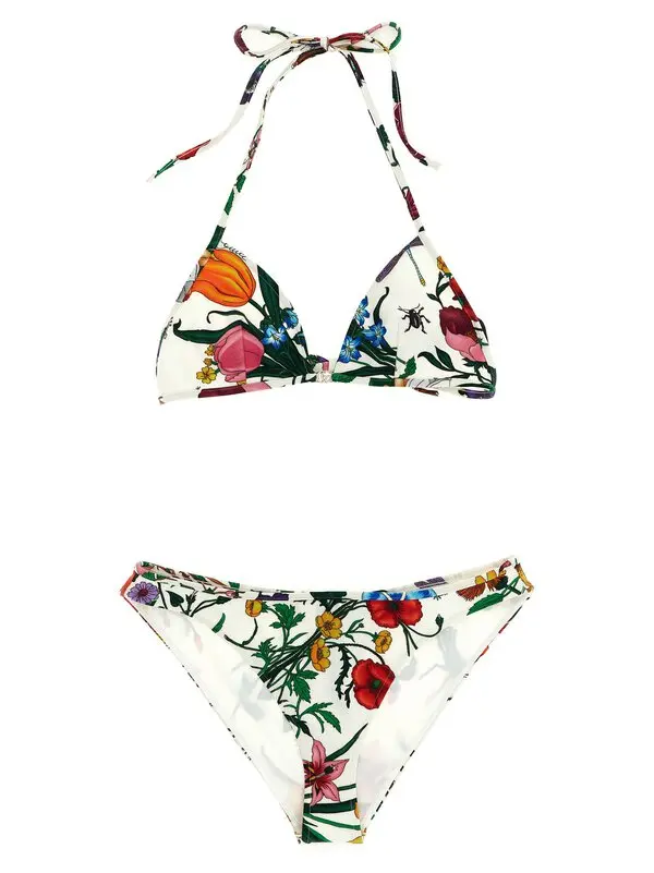 Gucci Flora Bikini Set - White