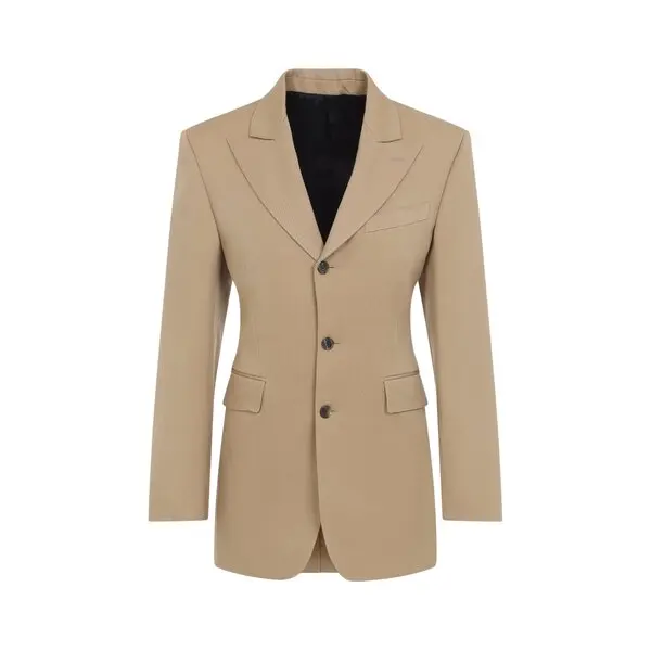 Celine Wool Colonne Jacket - Brown