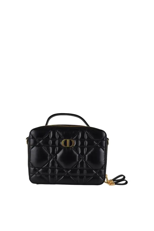 Dior Leather Caro Box Bag - Black