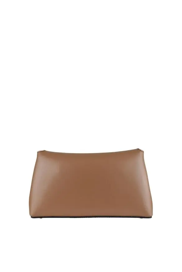 TOTEME Mini T-lock Clutch - Brown