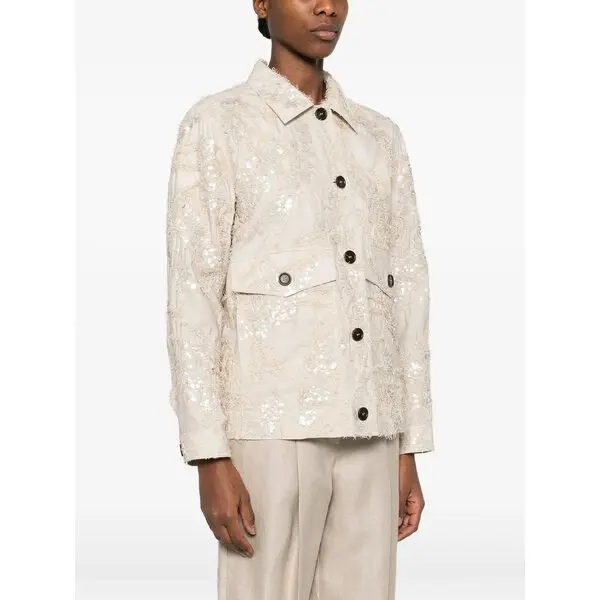 Brunello Cucinelli Neutrals Jackets Oversized Jackets