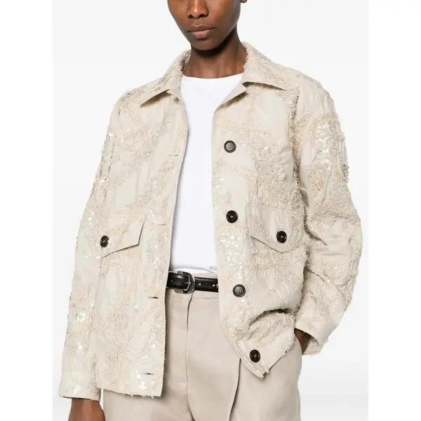 Brunello Cucinelli Neutrals Jackets Oversized Jackets