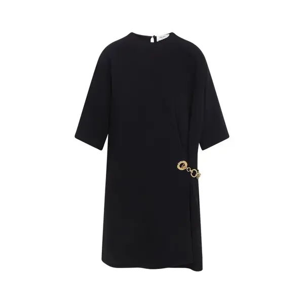 Celine Viscose Midi Dress - Black