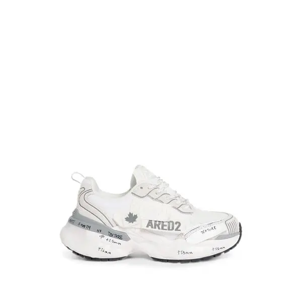 Dsquared2 Suede Leather Lace-up Sneakers - White