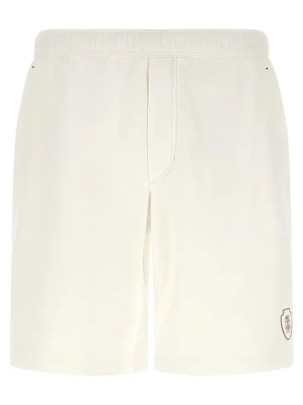 Brunello Cucinelli Interlock Cotton Bermuda Shorts - White