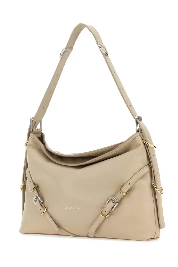Givenchy Sand Leather Medium Voyou Shoulder Bag