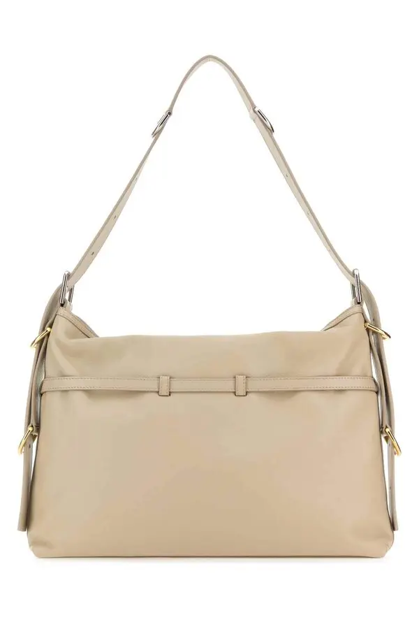 Givenchy Sand Leather Medium Voyou Shoulder Bag
