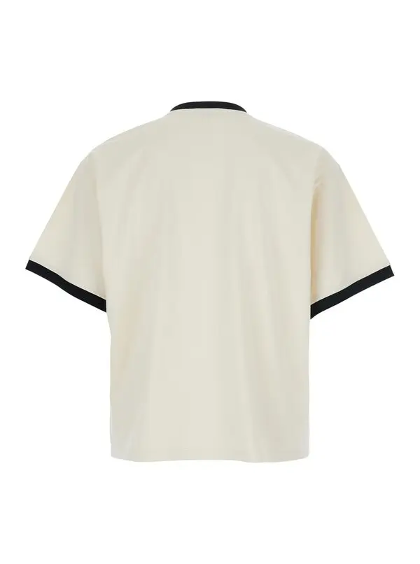 Versace White T-shirt With Mudusa Doblone Print On The Front In Cotton For - Multicolor