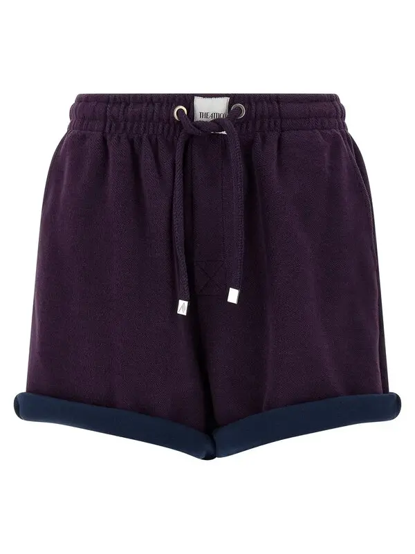 Attico American Fleece Shorts - Purple