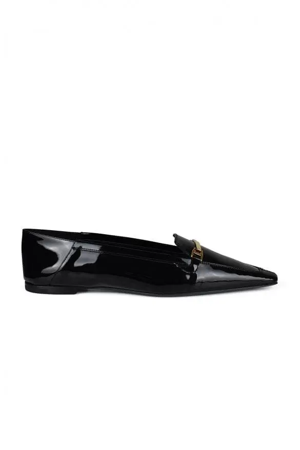 Saint Laurent Chris Patent Leather Loafers - Black