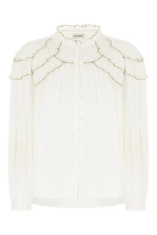 Isabel Marant Étoile Ruffled Long Sleeve Blouse - Multicolor