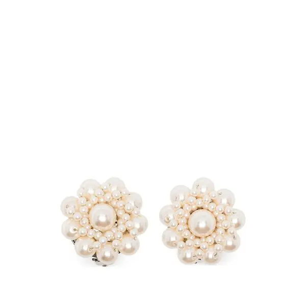 Alessandra Rich Neutrals Earrings - Cream