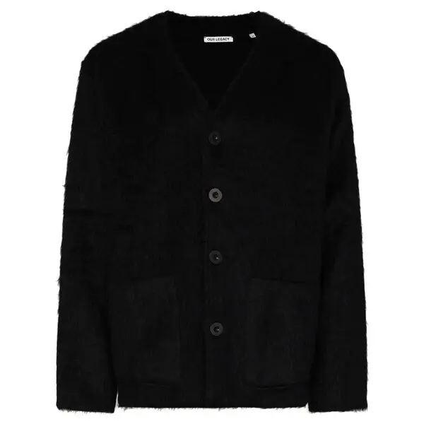 Our Legacy Hairy Textured Cardigan - Black