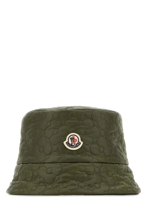 Moncler Olive Green Nylon Reversible Bucket Hat