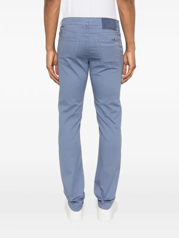 Jacob Cohen Cotton Blend Slim Trousers - Multicolor