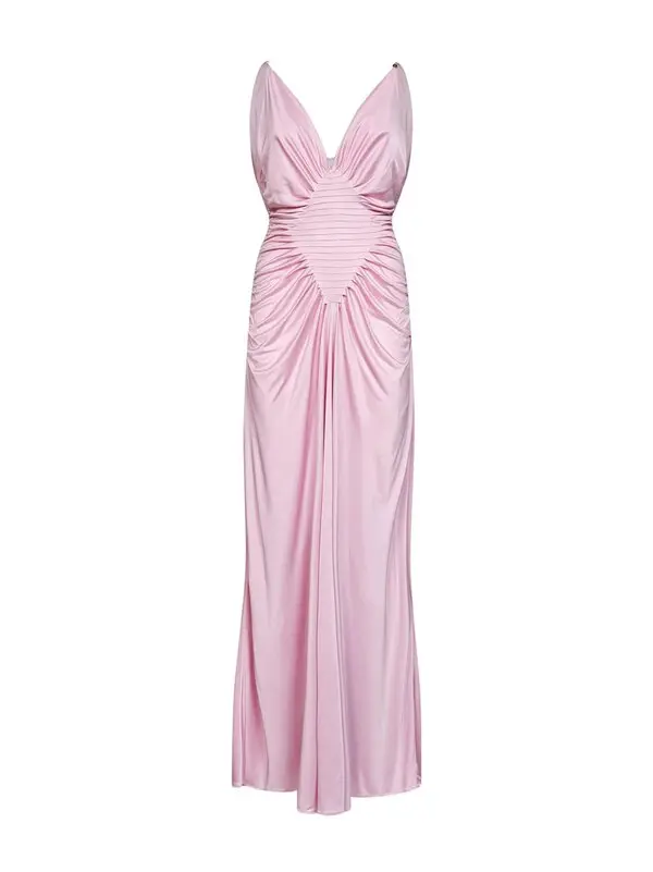 Versace Liquid Viscose Jersey Evening Dress - Multicolor