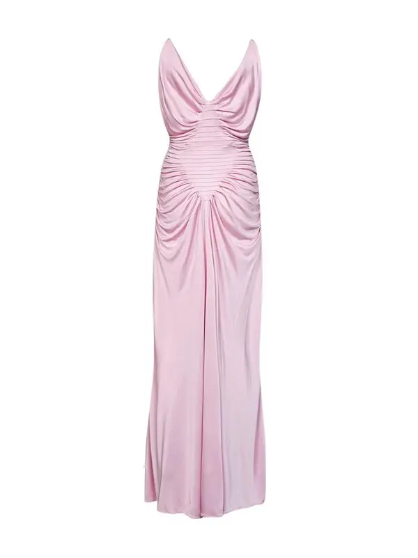Versace Liquid Viscose Jersey Evening Dress - Multicolor