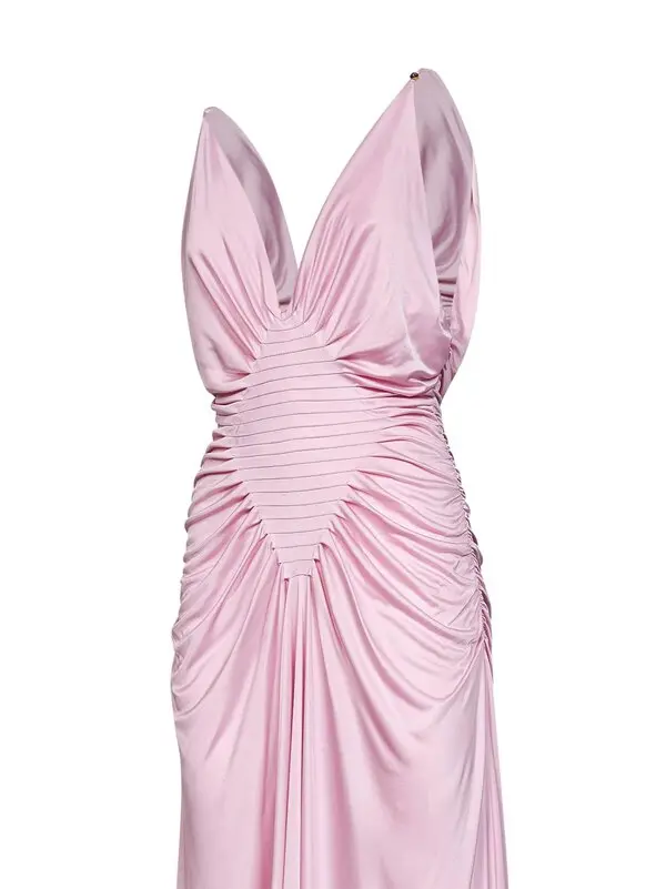 Versace Liquid Viscose Jersey Evening Dress - Multicolor