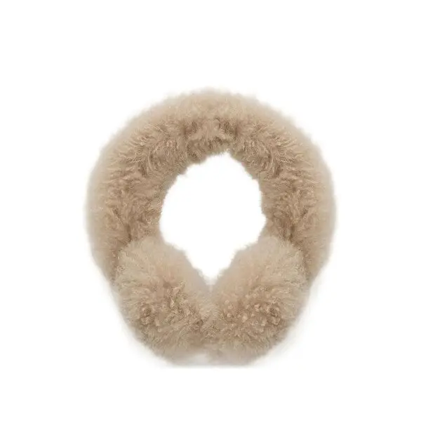 YVES SALOMON Shearling Earmuff - Cream
