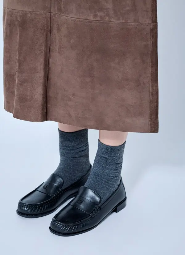 Max Mara Suede Midi Skirt - Brown