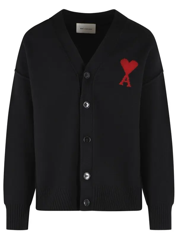 AMI Paris Virgin Wool Cardigan