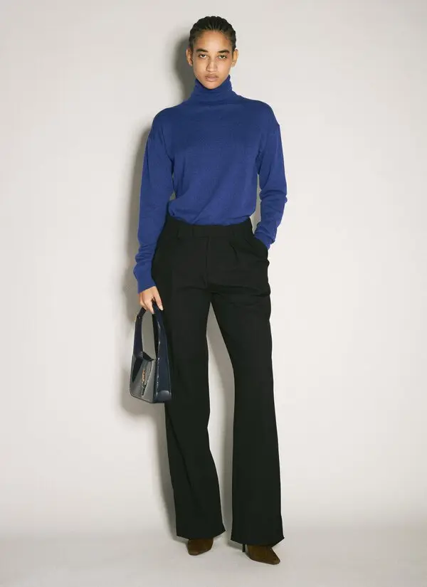 Saint Laurent Turtleneck Garter Sweater