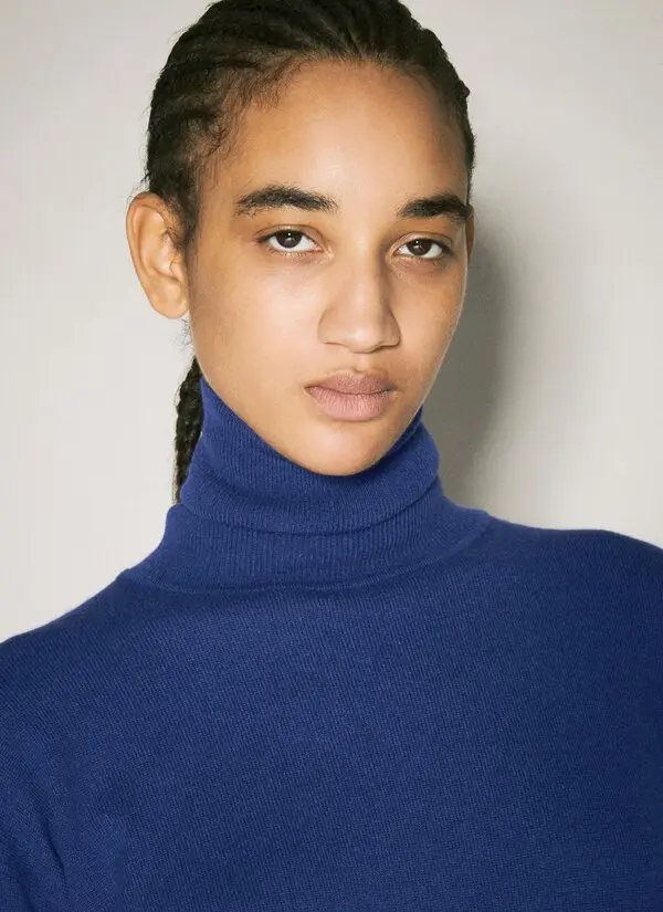 Saint Laurent Turtleneck Garter Sweater