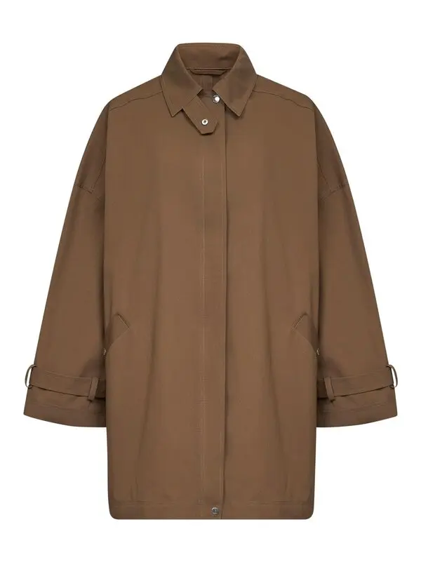 TOTEME Hazel Organic Cotton Oversized Trench Jacket - Multicolor