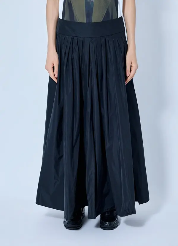 Max Mara Pleated Maxi Skirt - Black