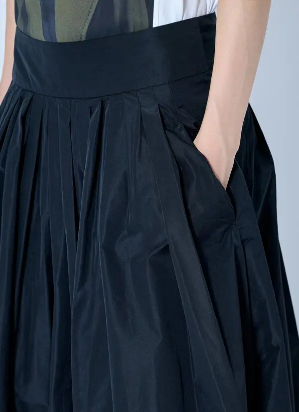 Max Mara Pleated Maxi Skirt - Black