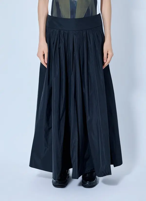 Max Mara Pleated Maxi Skirt - Black
