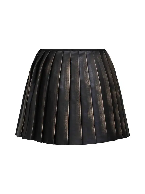 DIESEL® O-osaka-mini Pleated Miniskirt - Multicolor