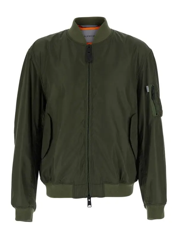 Balenciaga Tech Fabric Embossed Logo Bomber - Multicolor