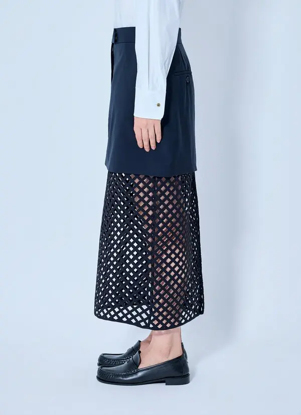 Max Mara Overlay Panel Skirt - Blue