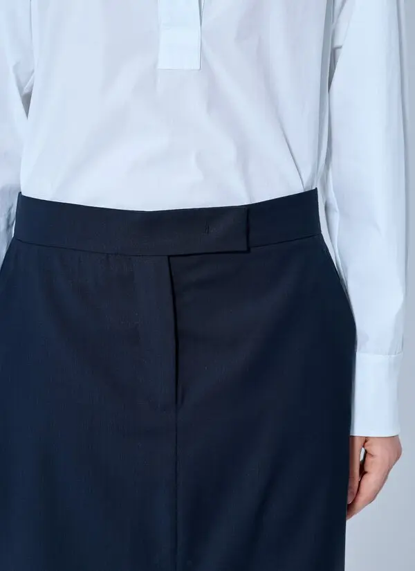 Max Mara Overlay Panel Skirt - Blue