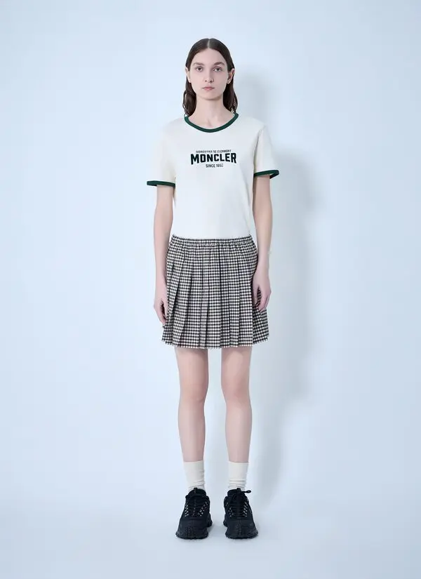 Moncler Logo Print Cotton T-shirt - White