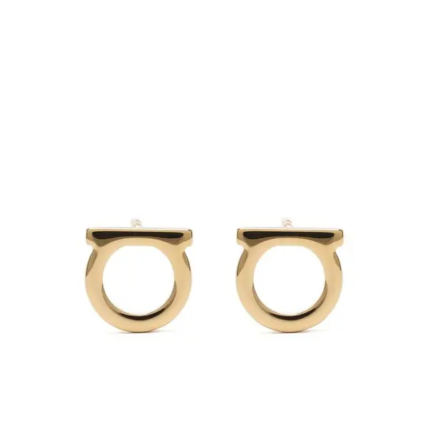 FERRAGAMO Gancini Stud Earrings - Gold