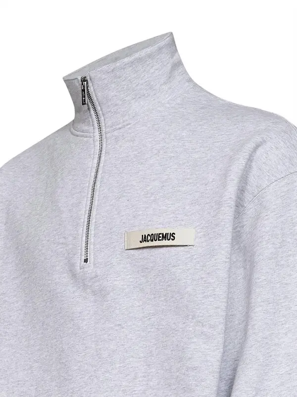 Jacquemus Gros Grain Zipped-rollneck Sweatshirt - Multicolor