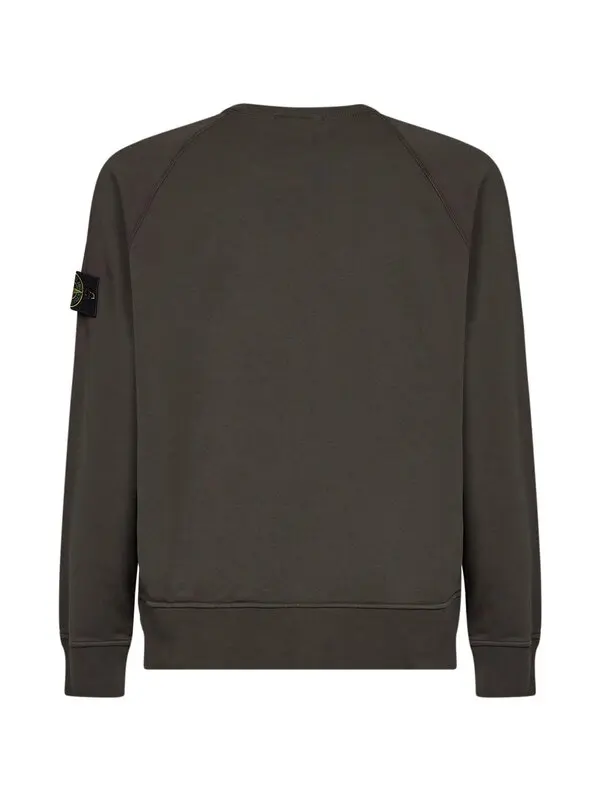 Stone Island Coal Grey Cotton Crewneck Sweatshirt - Multicolor