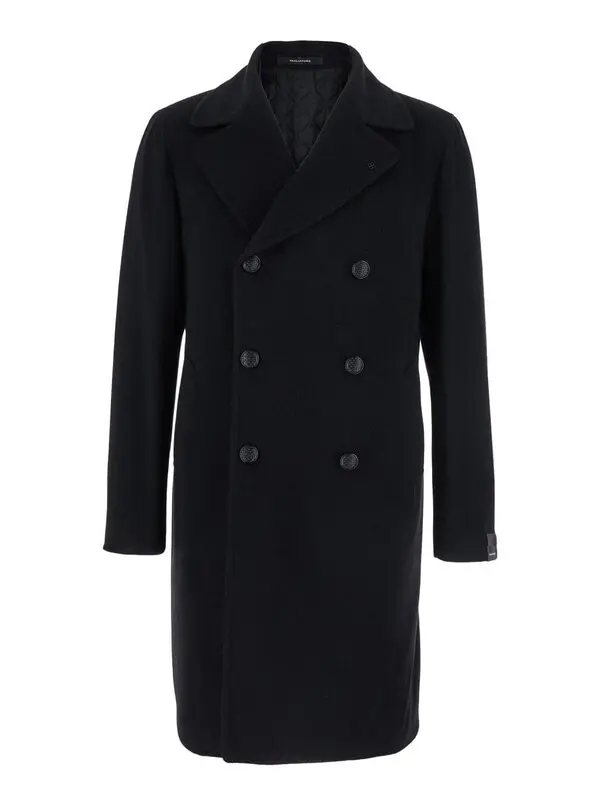 Tagliatore Wool Double-breasted Overcoat - Black